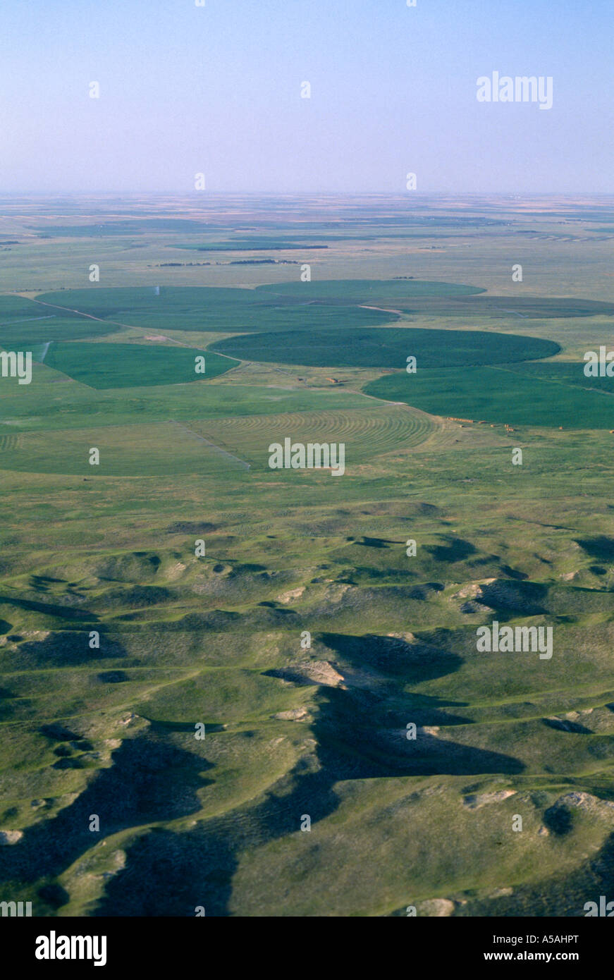 Aerial circular irrigation field hi-res stock photography and images ...