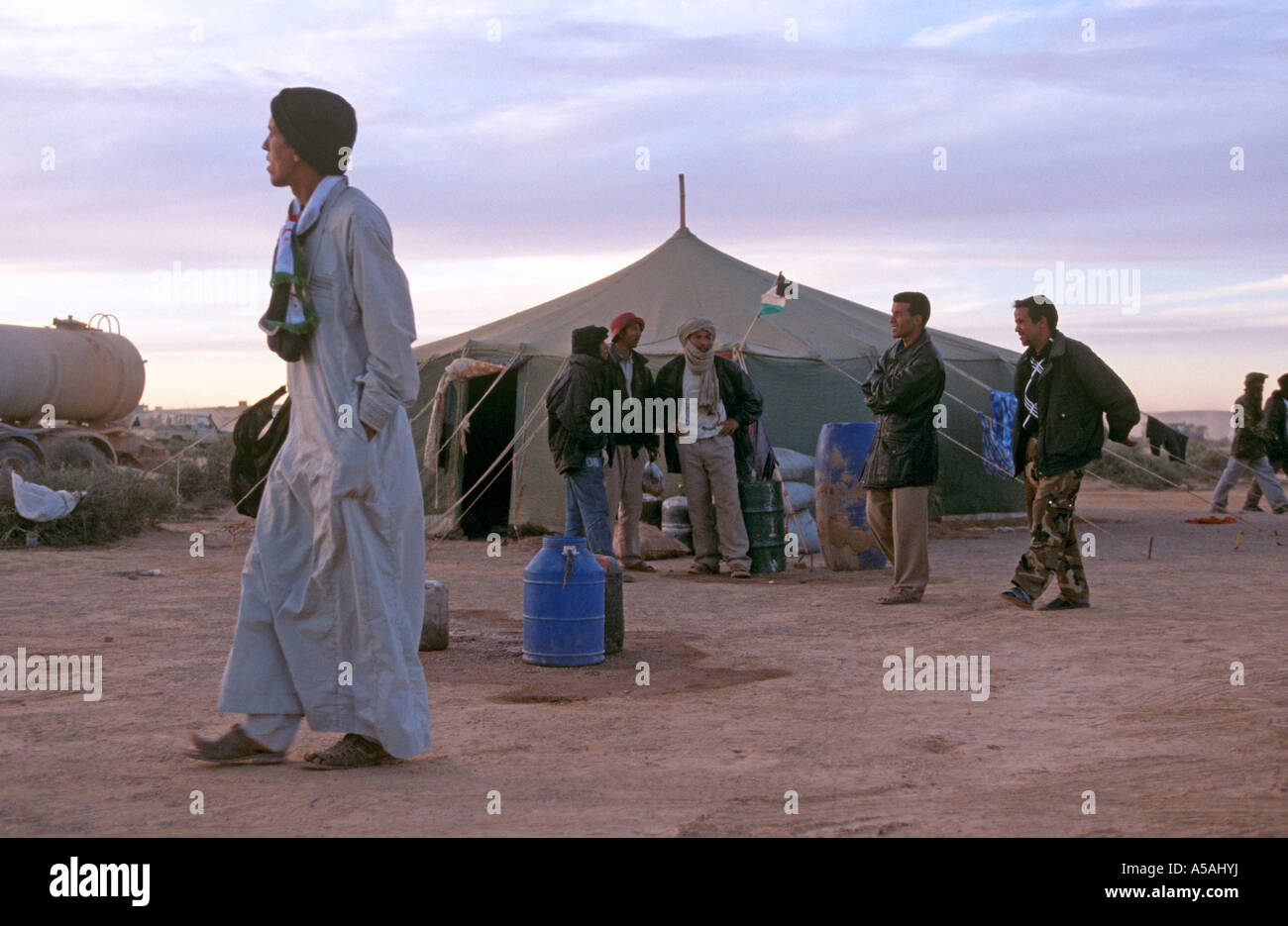 Sahrawi men at a refugee camp in Western Algeria Stock Photo - Alamy