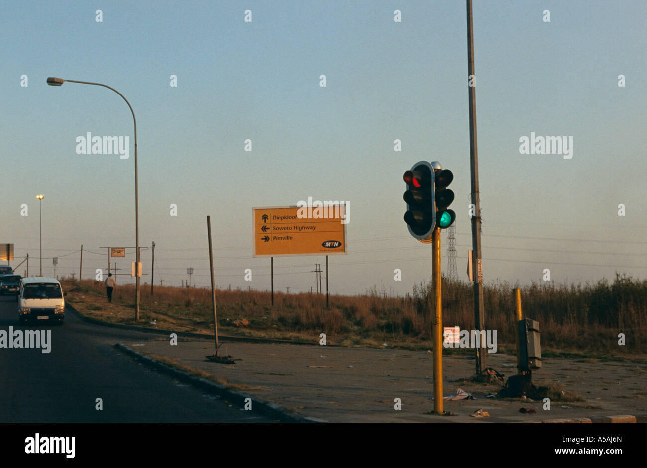 A road scene in Soweto South Africa Stock Photo - Alamy