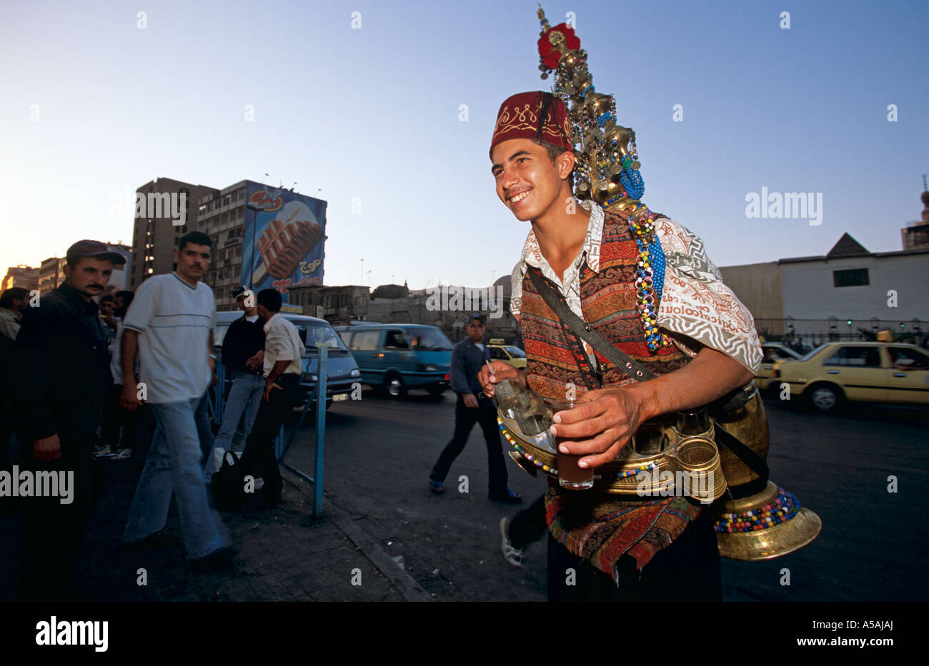 Vendor selling shisha on roadside, Syria Stock Photo - Alamy