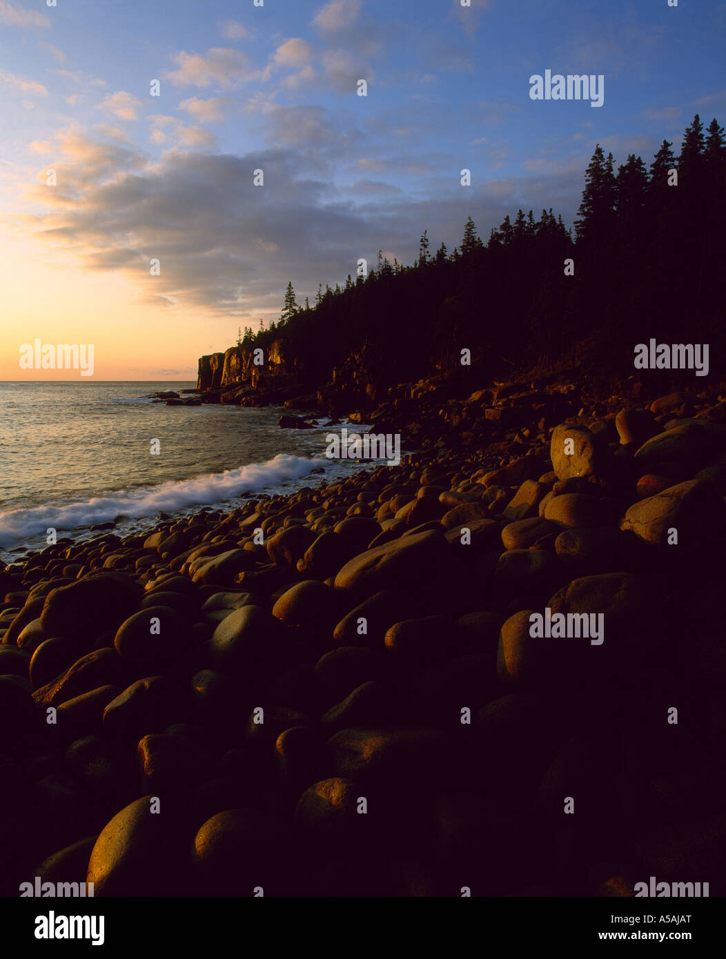 OTTER POINT AT DAWN. ACADIA NATIONAL PARK / MAINE Stock Photo - Alamy