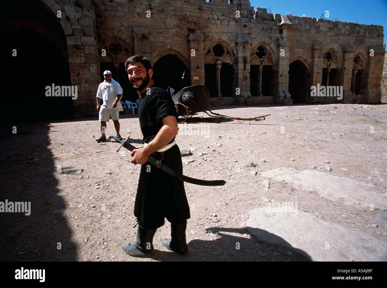 A Syrian actor at a shoot in Syria Stock Photo - Alamy