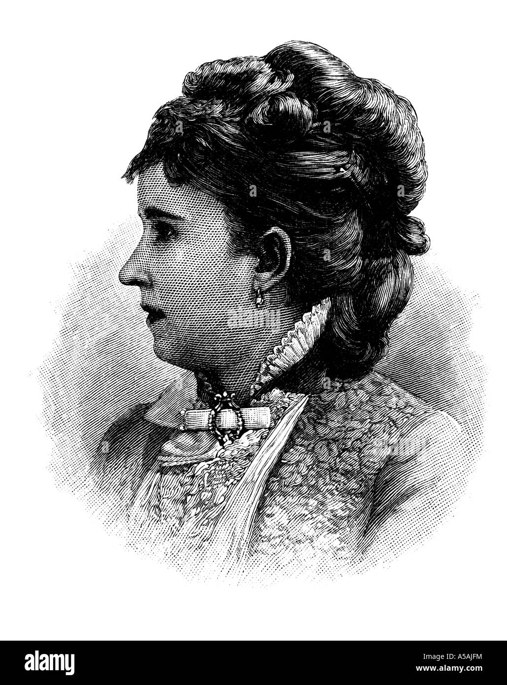 Engraving 19th century American singer Clara Louise Kellogg Stock Photo ...