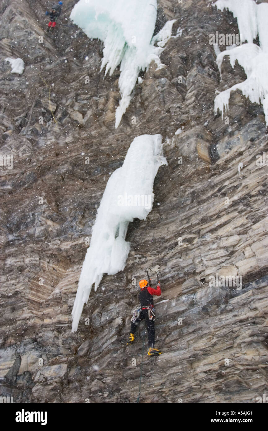 Ice climbers Pont Rouge Quebec Canada Stock Photo - Alamy