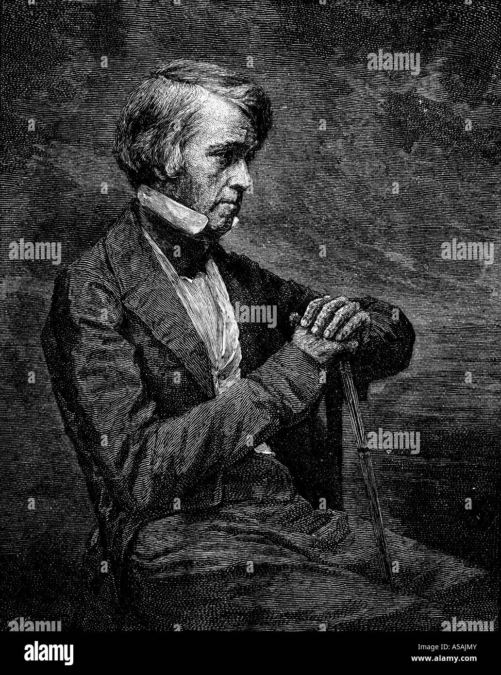 Thomas carlyle 1795 1881 scottish historian and essayist engraving hi ...
