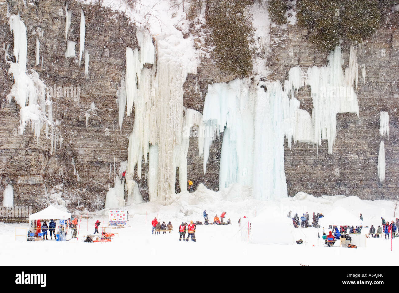Ice climbing festival Pont Rouge Quebec Stock Photo - Alamy