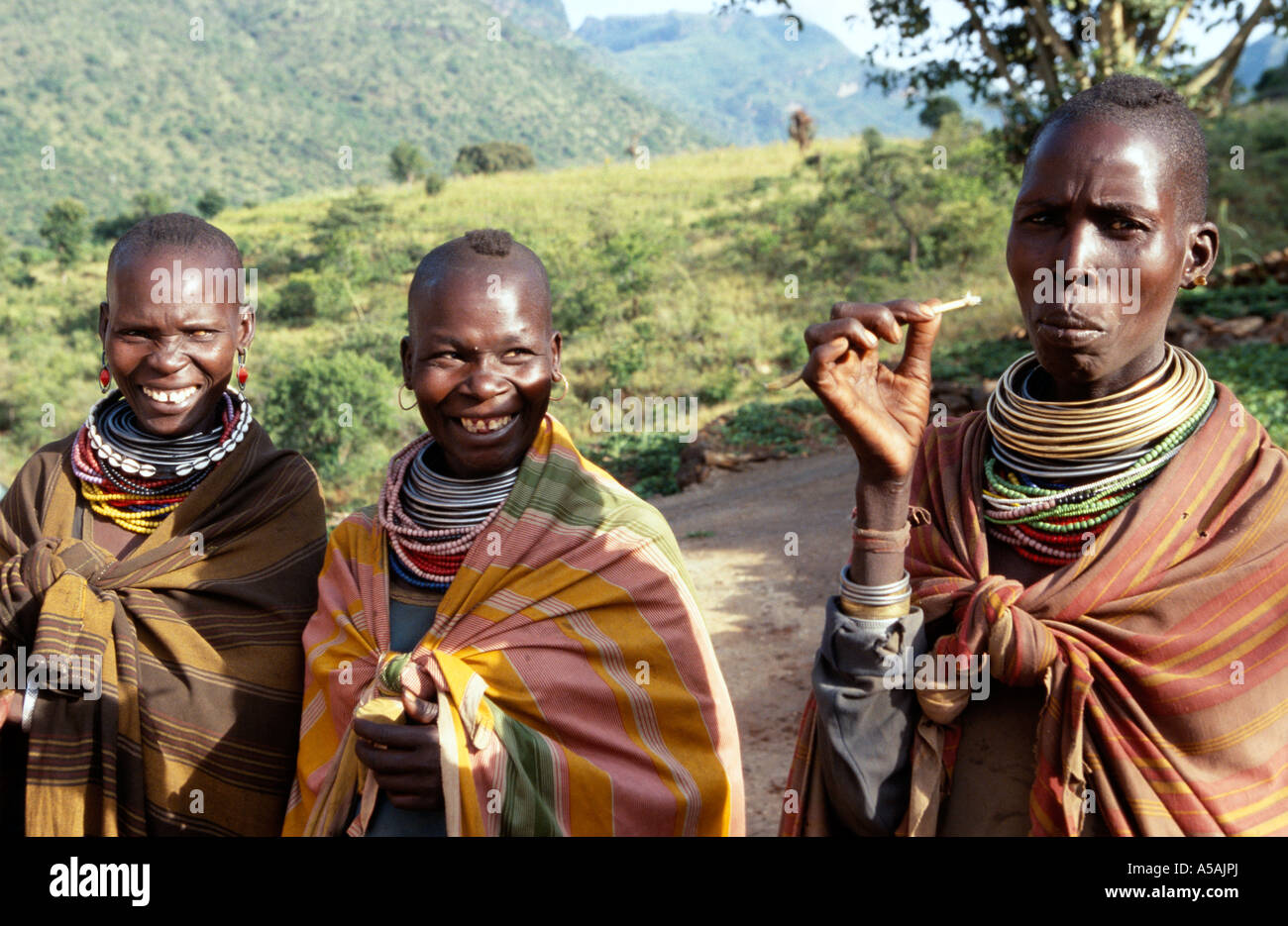 Three Ugandan women in Uganda Africa Stock Photo - Alamy