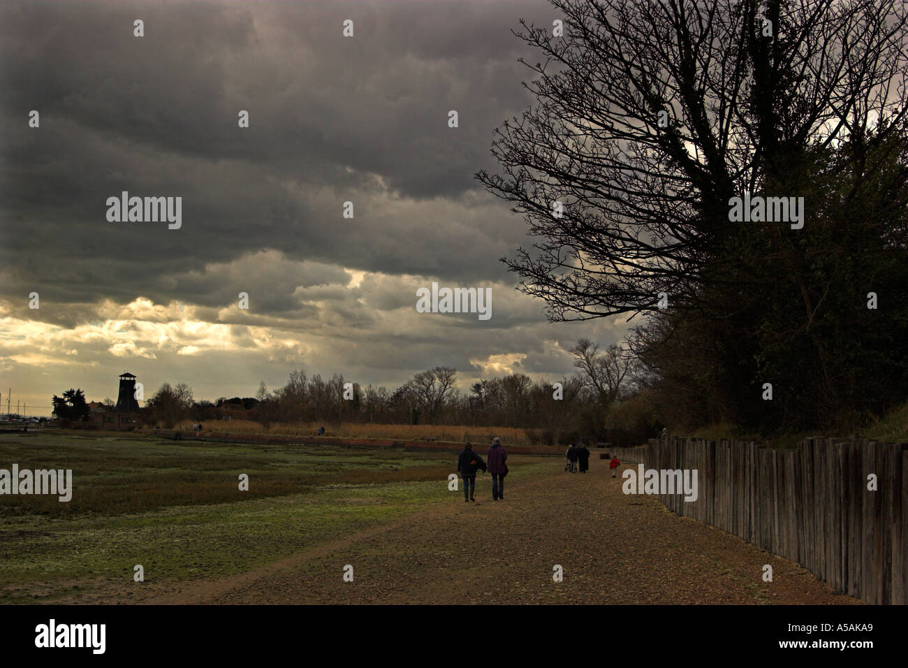 Langstone by storm Stock Photo - Alamy