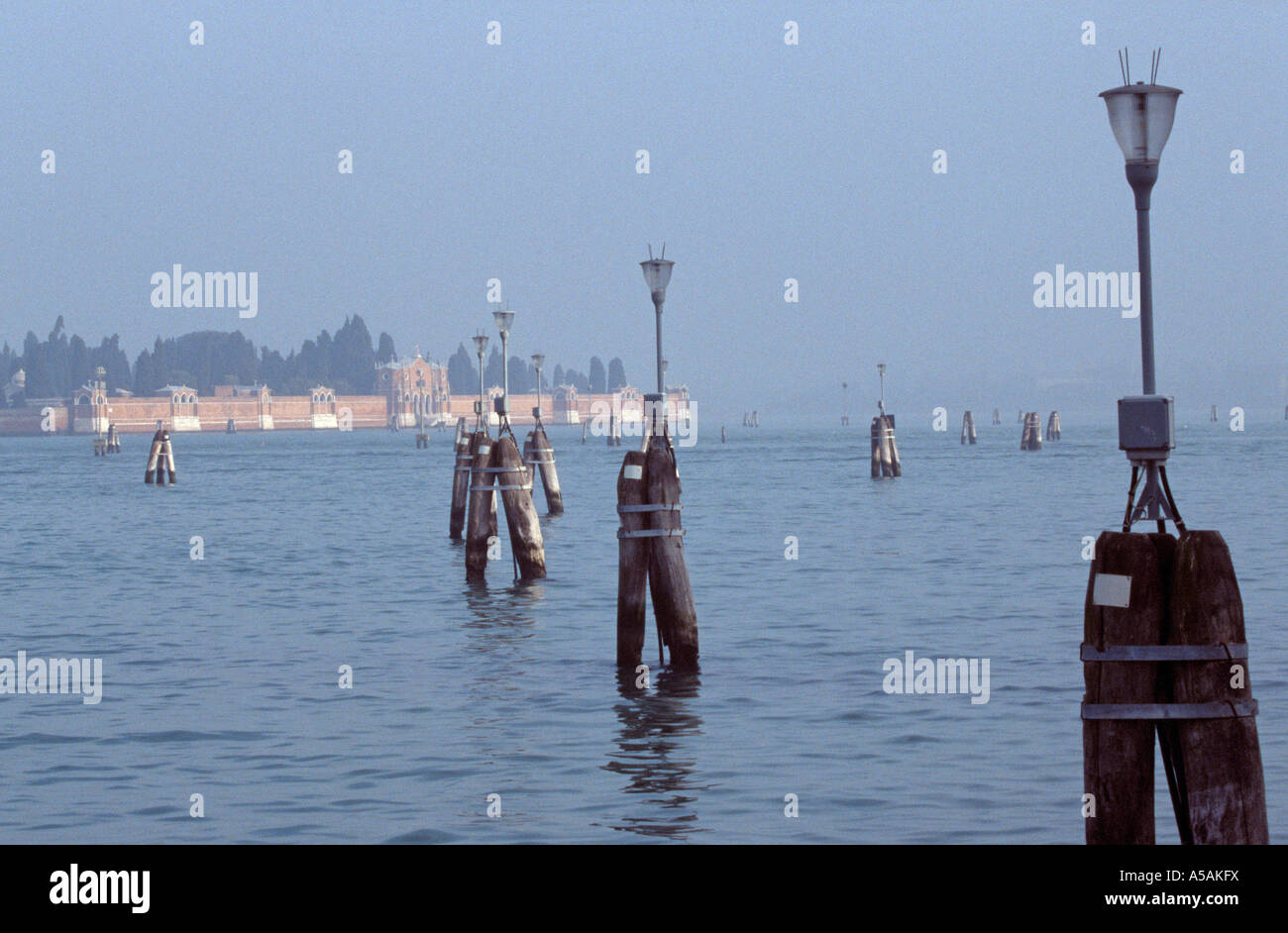 Walls of San Michele Cemetery Island, Venice, Italy Stock Photo - Alamy