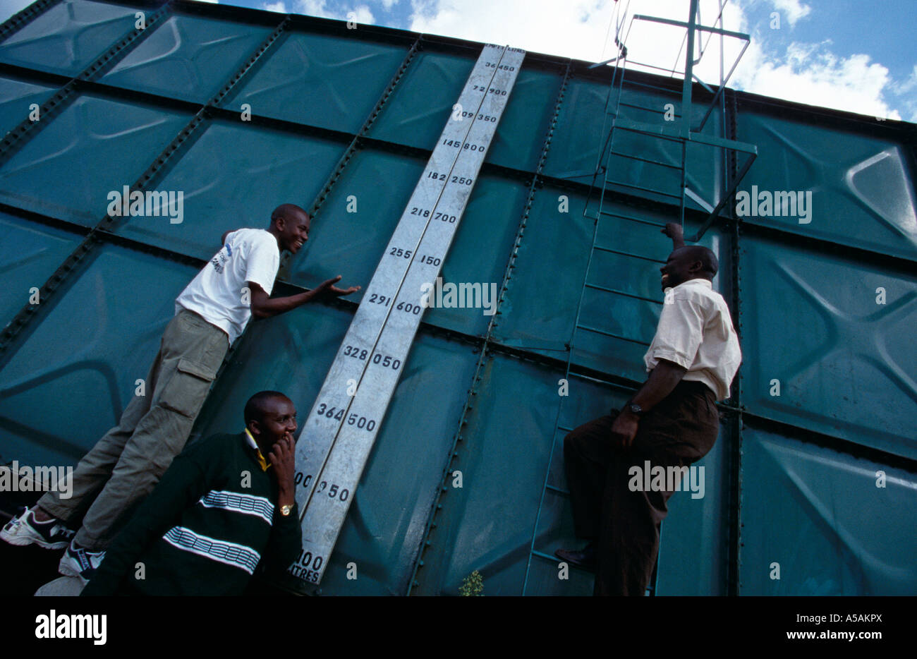 African men at the water project site in Western Uganda Africa Stock ...