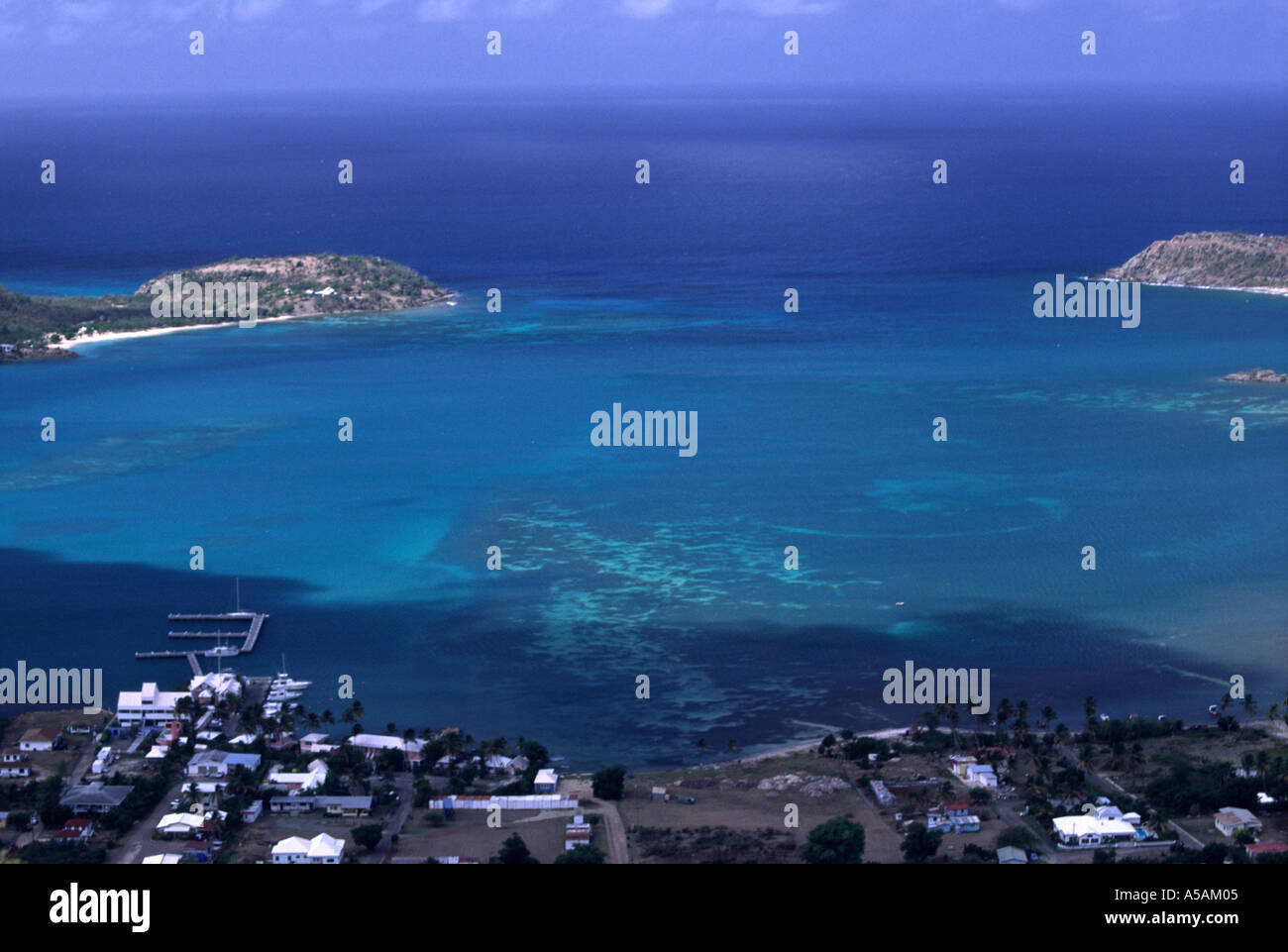 Overlooking a beautiful and peaceful harbor in Antigua Stock Photo - Alamy