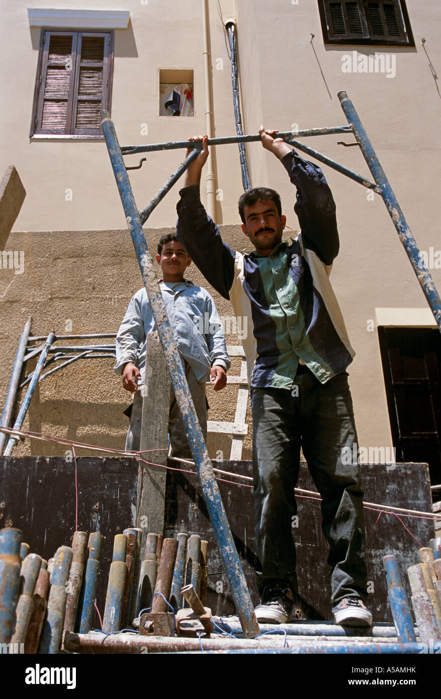 Construction workers in Beirut Stock Photo - Alamy