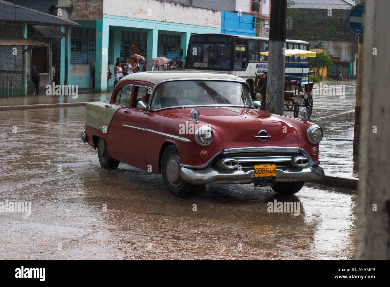 Vintage car in Banes Cuba Stock Photo - Alamy