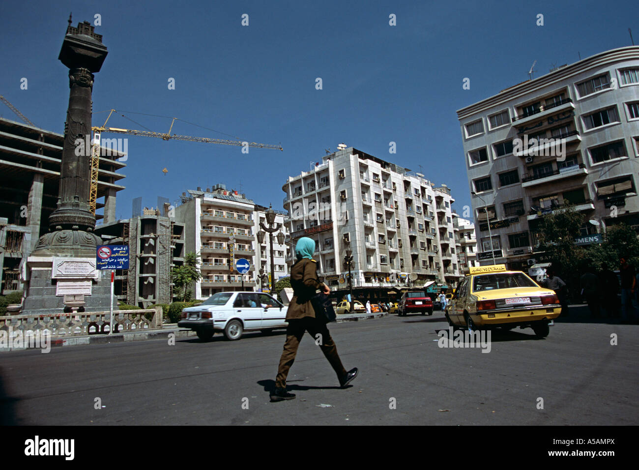 Cars on the road in Damascus Syria Stock Photo - Alamy