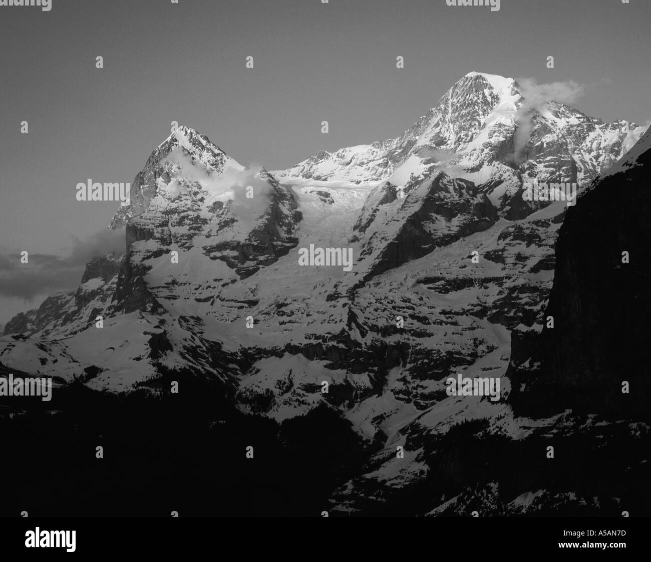 Eiger swiss alps Black and White Stock Photos & Images - Alamy