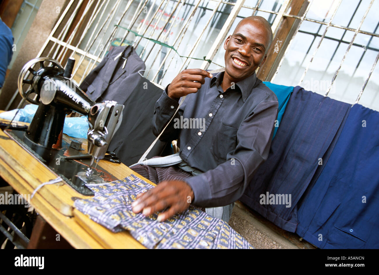 A tailor in Malawi Africa Stock Photo - Alamy