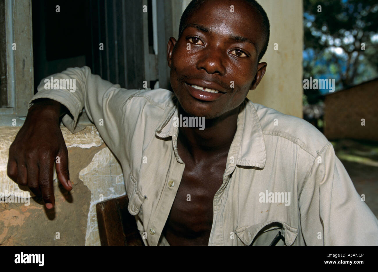 Portrait of an African man in Malawi Africa Stock Photo - Alamy
