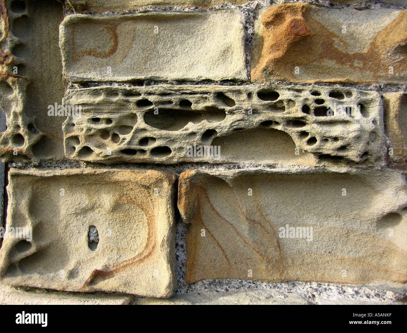 Stone Weathered by Wind Erosion Environment Wales Stock Photo - Alamy