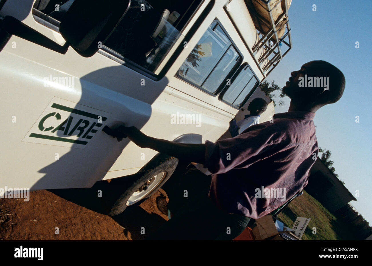 A Care volunteer in Rwanda Africa Stock Photo - Alamy