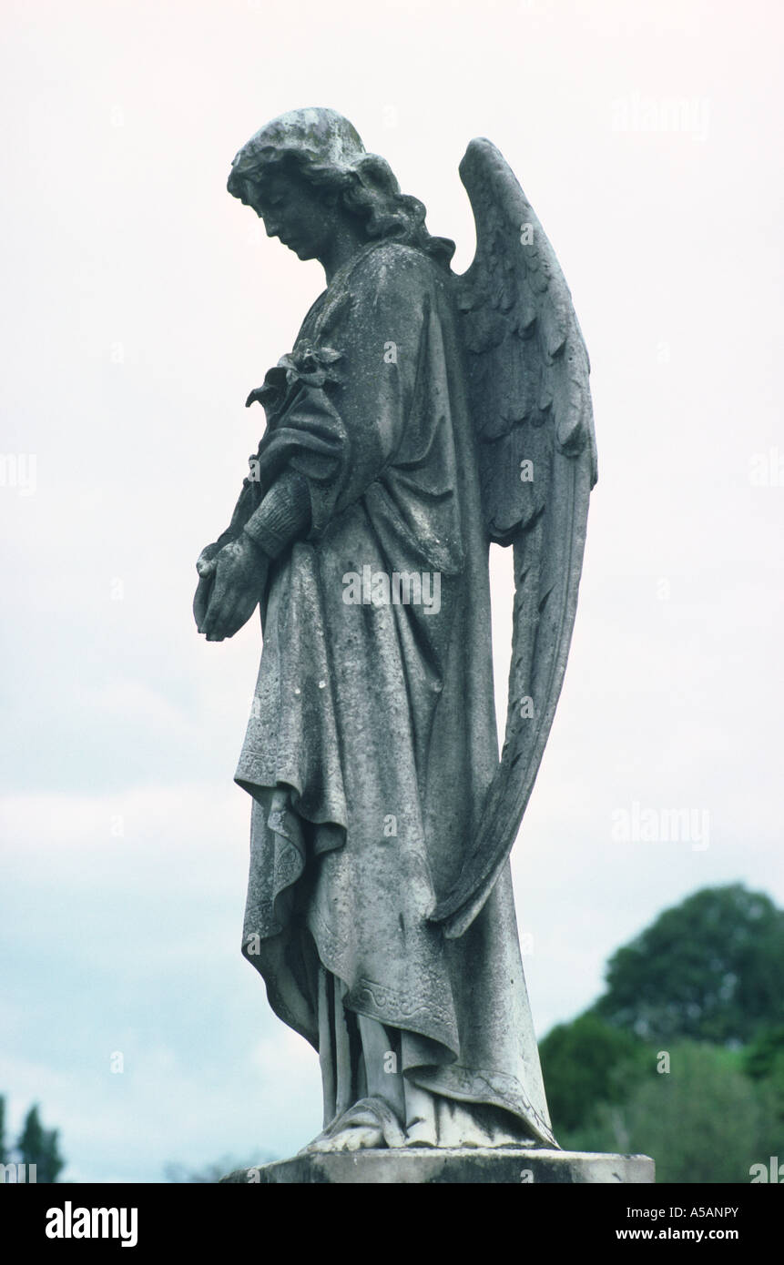 Angel sculpture in graveyard near Stirling Castle, Scotland Stock Photo ...