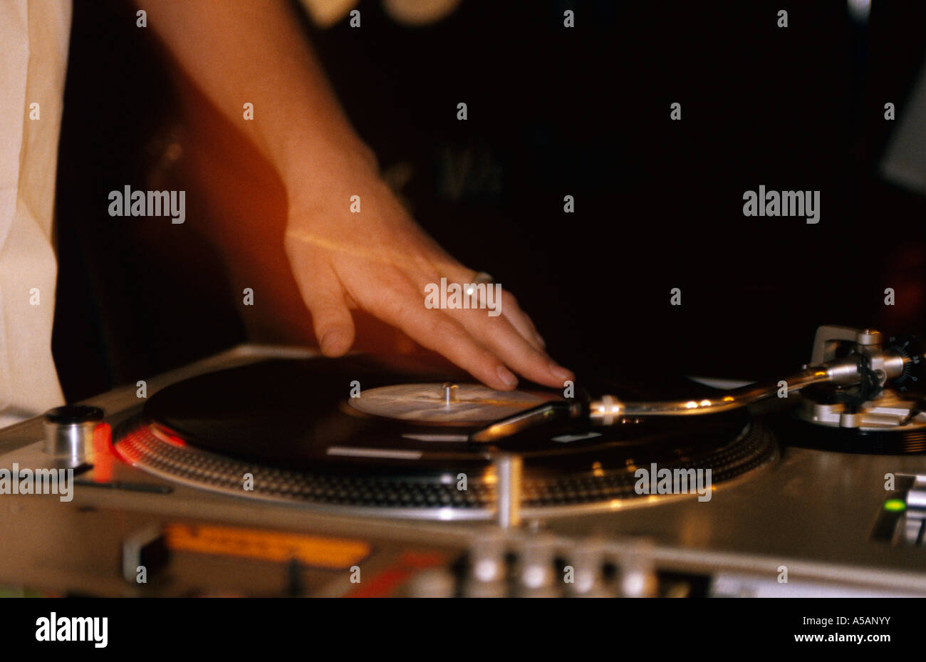 A DJ playing at the Bassline club in Johannesburg South Africa Stock ...