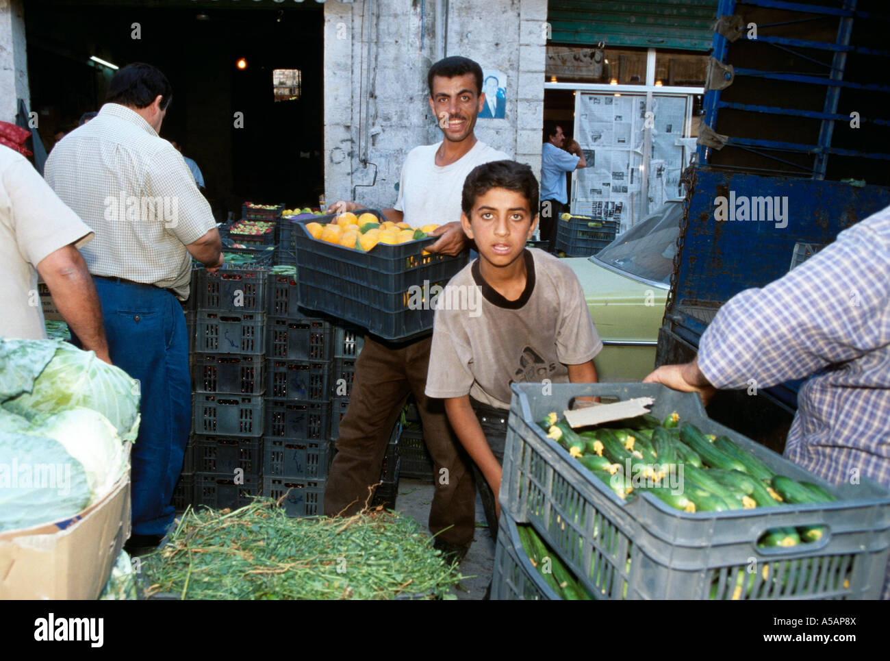 Vegetable sellers in Nabatiyeh Lebanon Stock Photo - Alamy