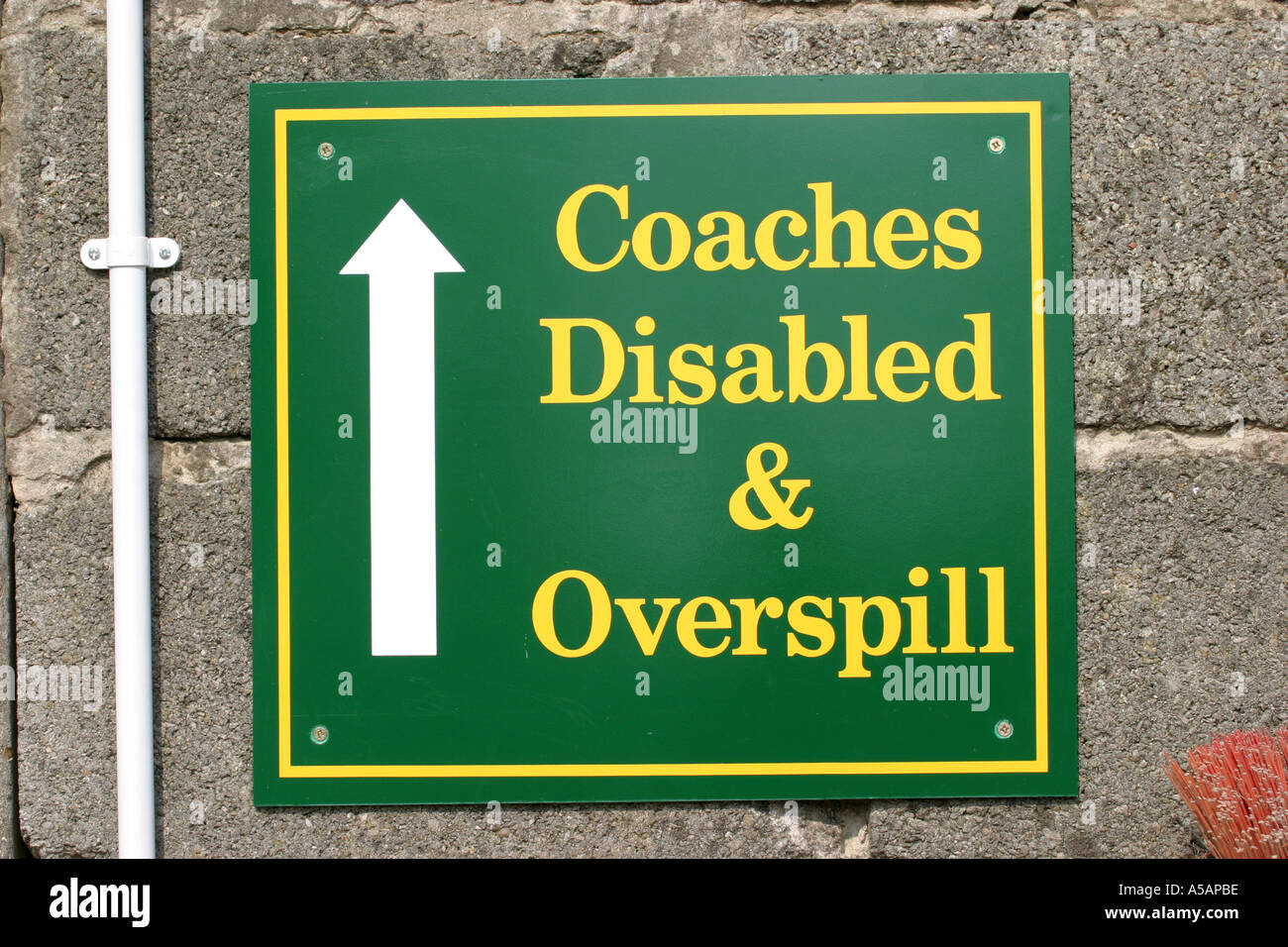 coaches and disabled parking sign Stock Photo - Alamy