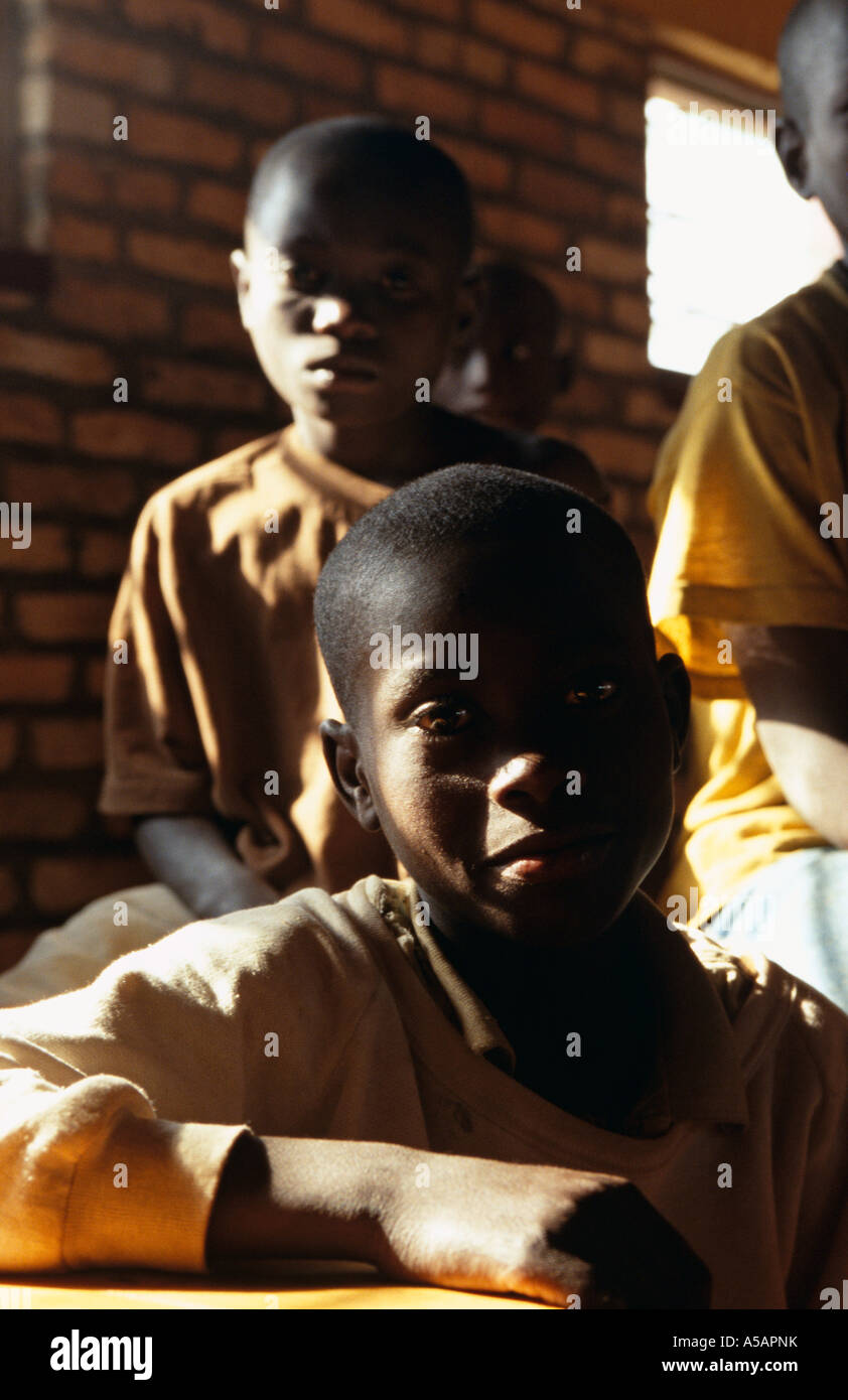 Students in a classroom as a part of education projects Rwanda Stock ...