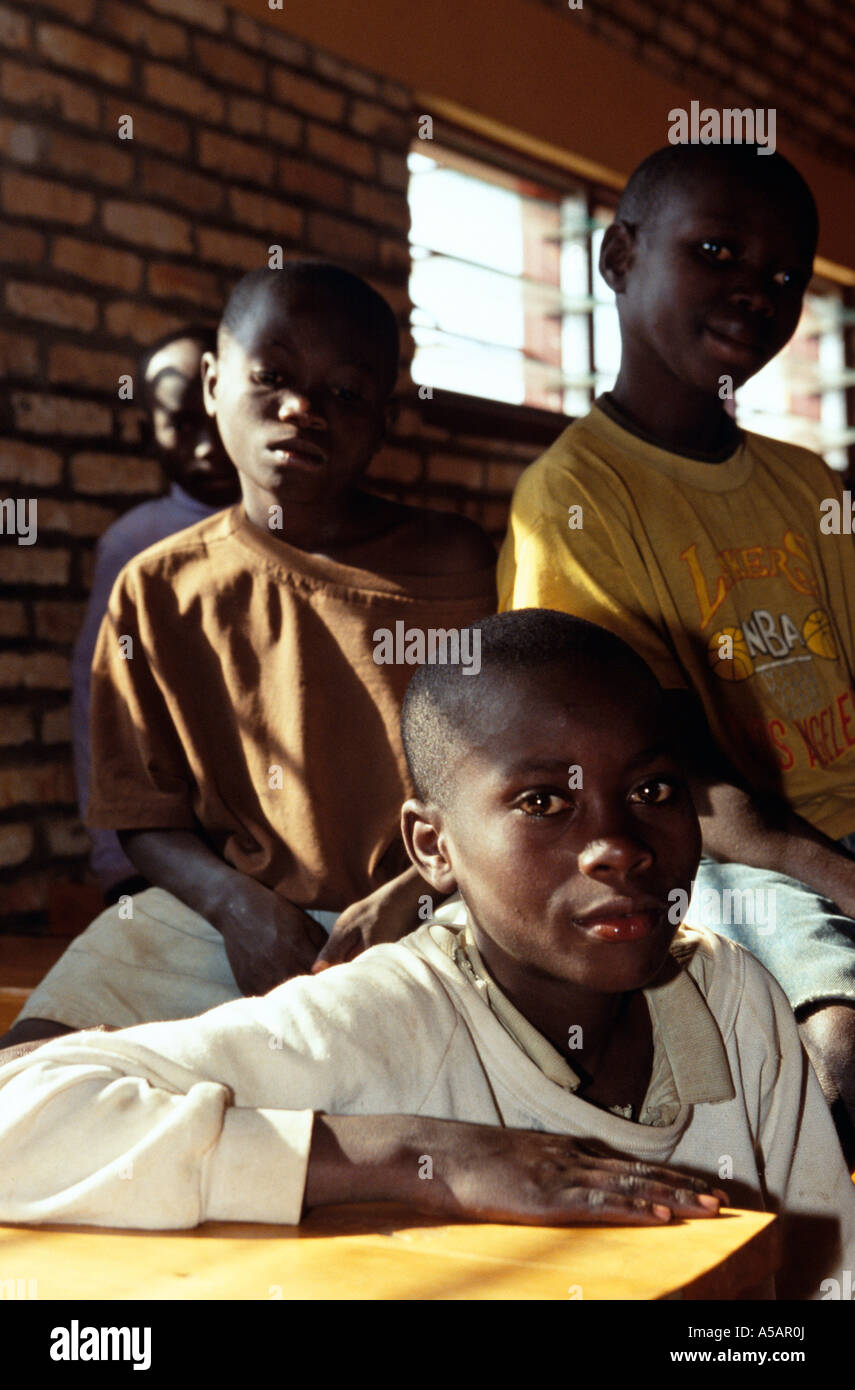 Students in a classroom as part of an education project in Rwanda Stock ...