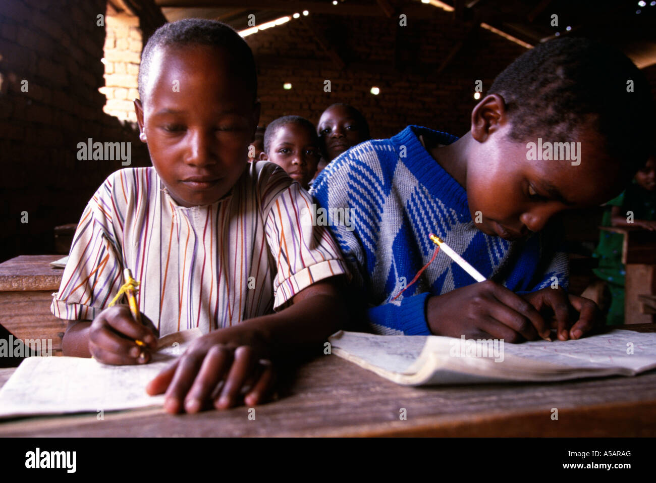 Students studying in a classroom in Nangwa Tanzania Stock Photo - Alamy