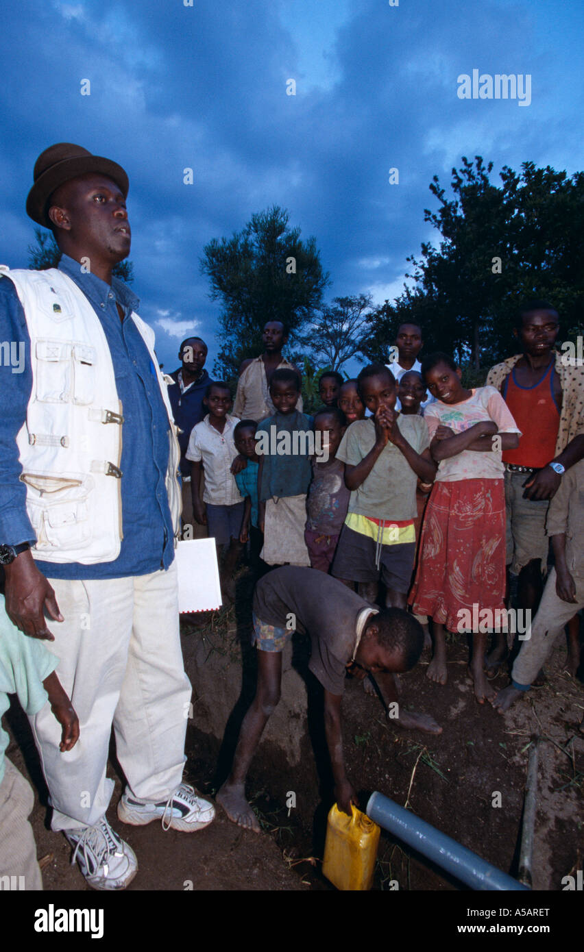 People take part in the sanitation program in Rwanda Africa Stock Photo ...