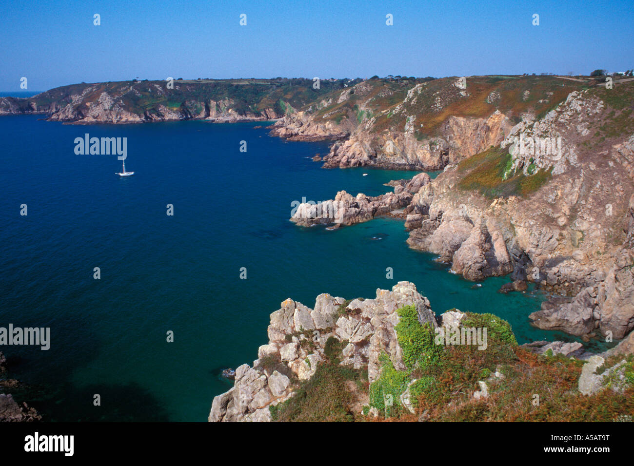 Herm Island coastline Channel Islands British Isles Stock Photo - Alamy