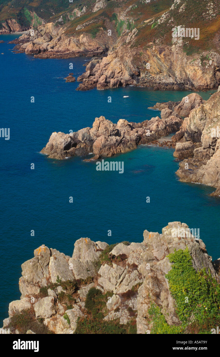 Herm Island coastline channel Islands British Isles Stock Photo - Alamy