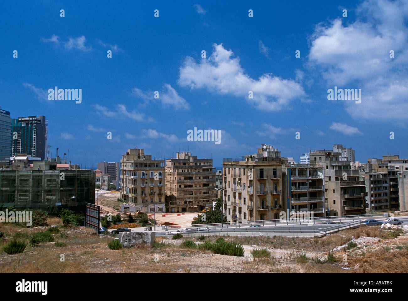 A view of buildings and road network in Beirut Stock Photo - Alamy