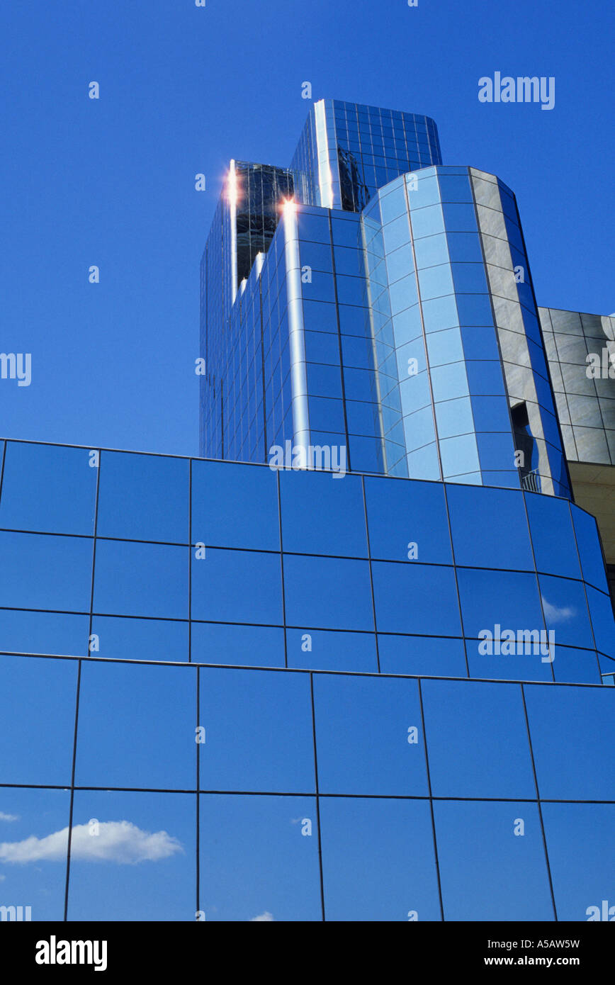 Modern Glass Building with Towers, Dallas Texas USA Stock Photo - Alamy