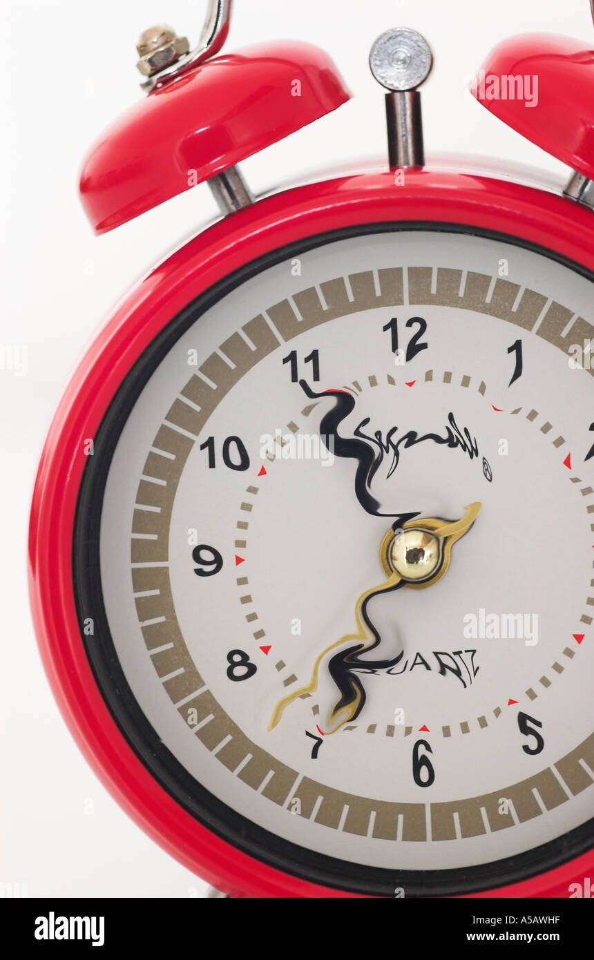 Alarm clock showing five to seven Stock Photo - Alamy