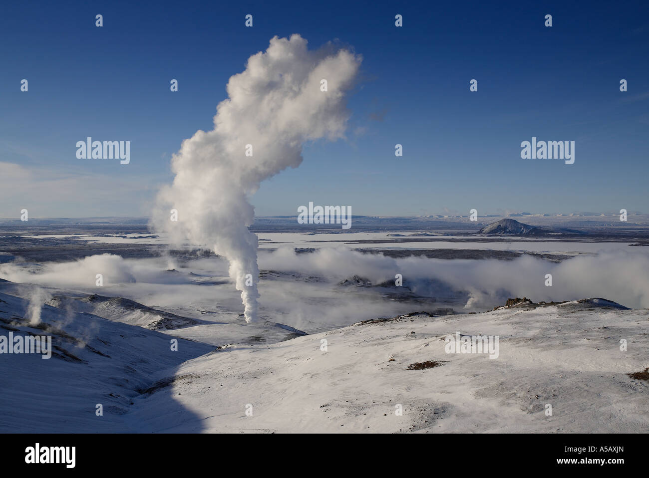 Bore holes, Geothermal steam, Namaskrad, Iceland Stock Photo - Alamy