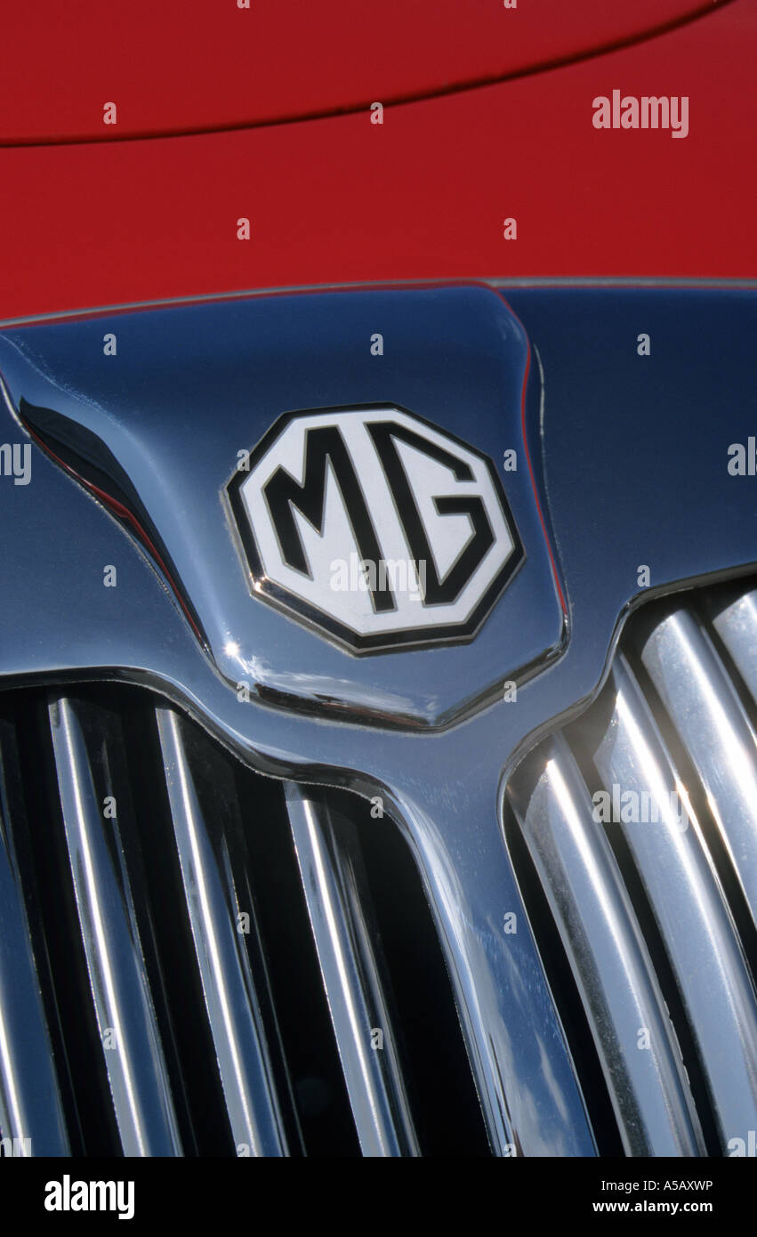 MG A. English car manufacturer Stock Photo - Alamy