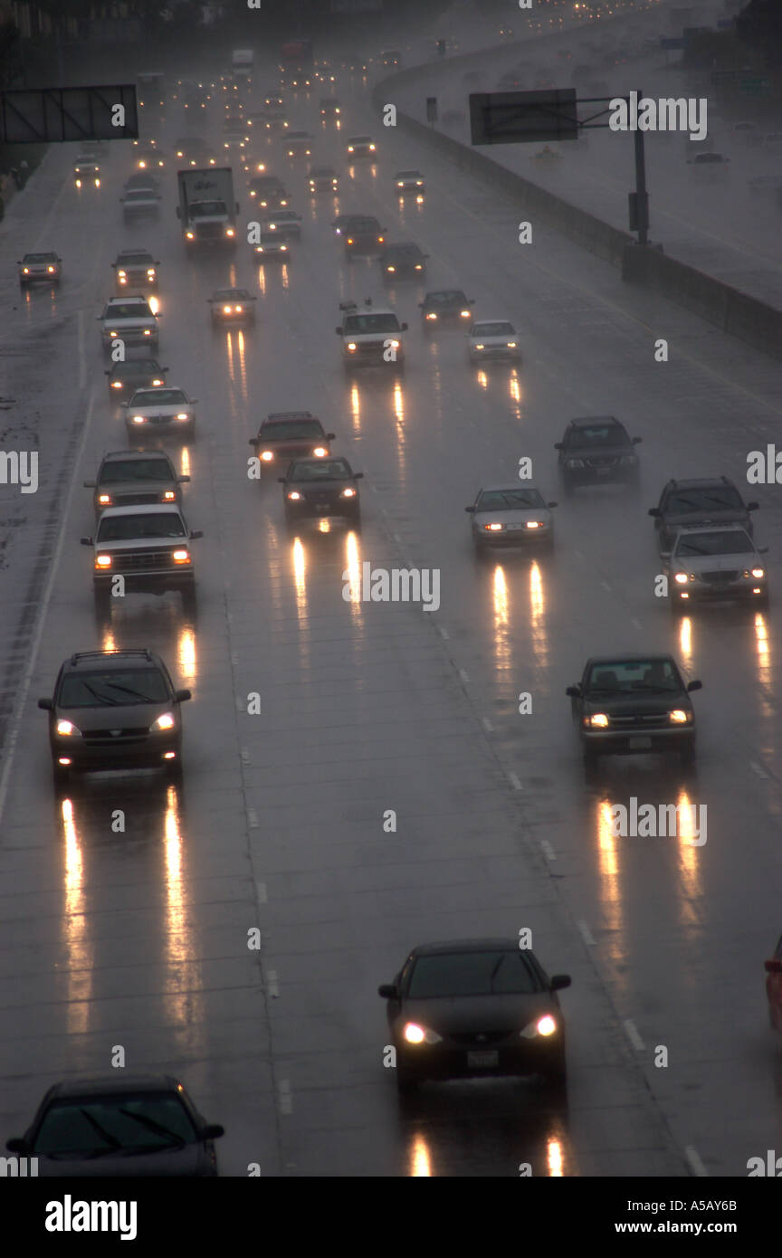 wet freeway CA Stock Photo - Alamy