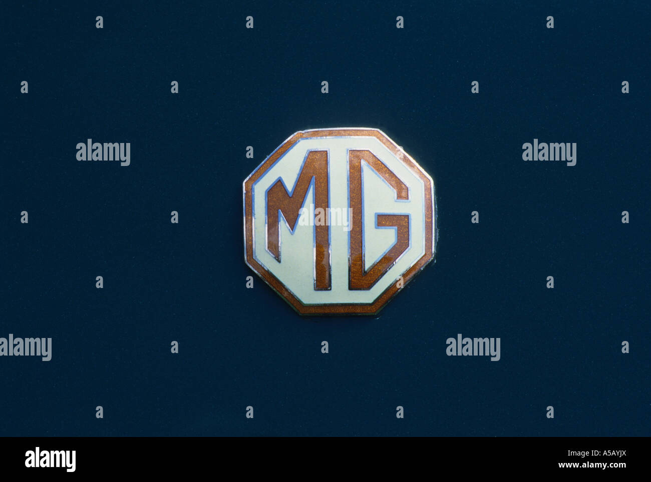 MG car badge. English car manufacturer Stock Photo - Alamy