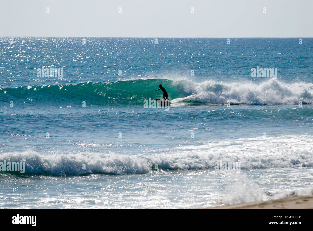 Surfing in Baja California Sur, Mexico Stock Photo - Alamy