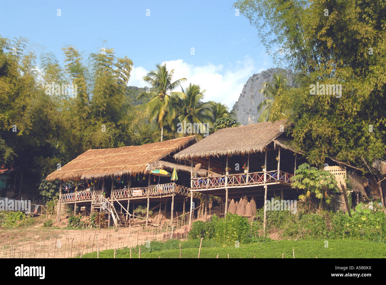 Traditional buildings, Laos Stock Photo - Alamy