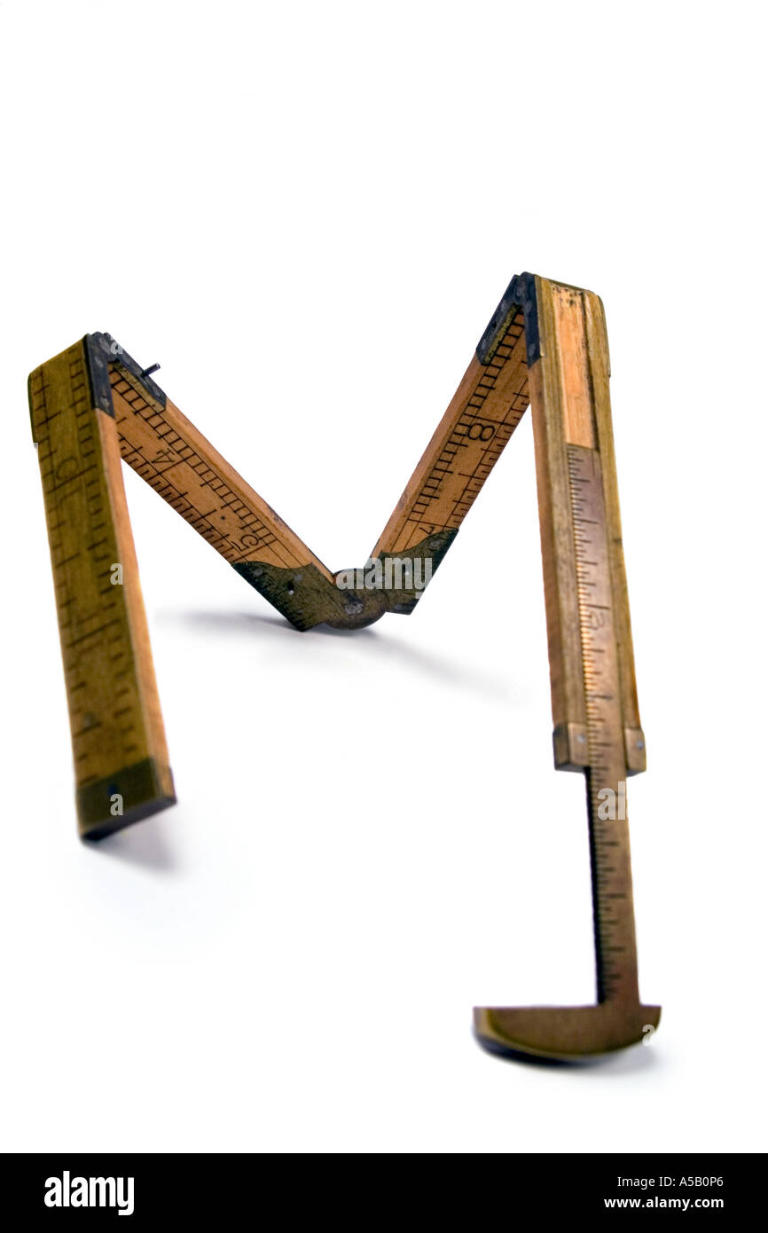 Antique folding ruler measuring hi-res stock photography and images - Alamy
