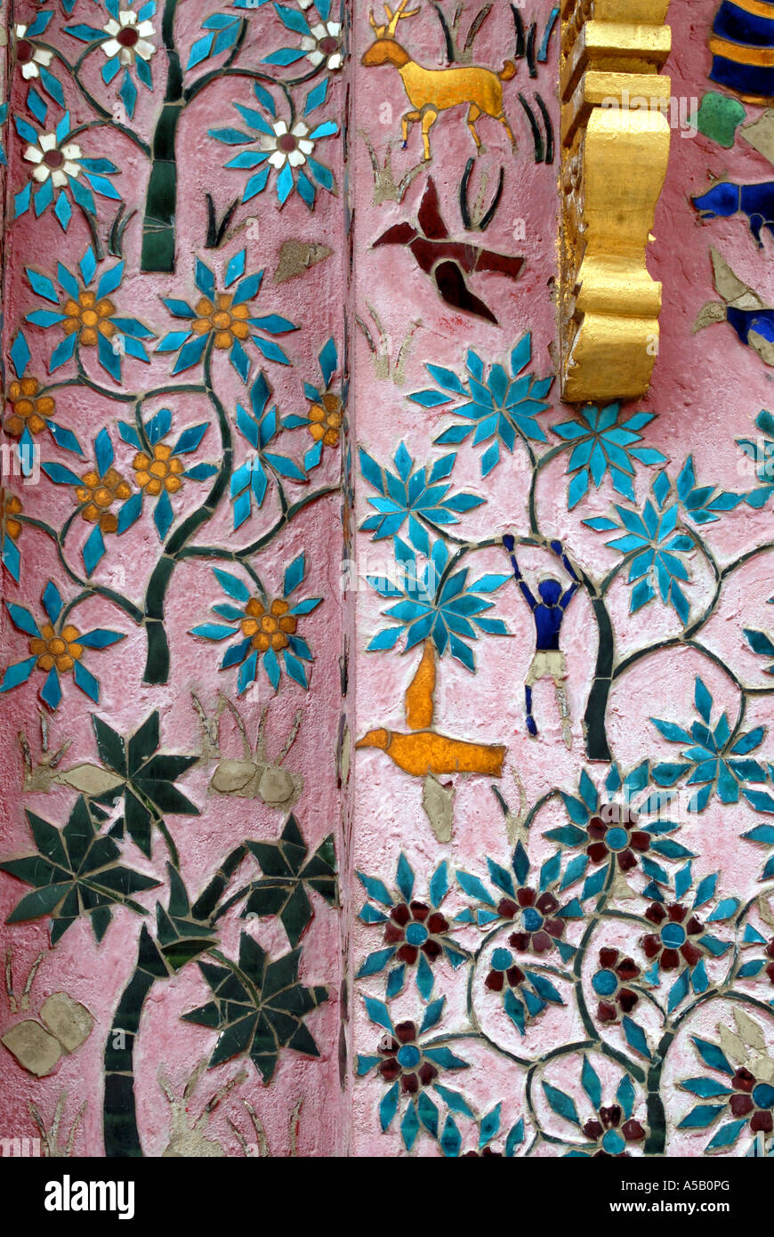 Temple decor, Laos Stock Photo - Alamy