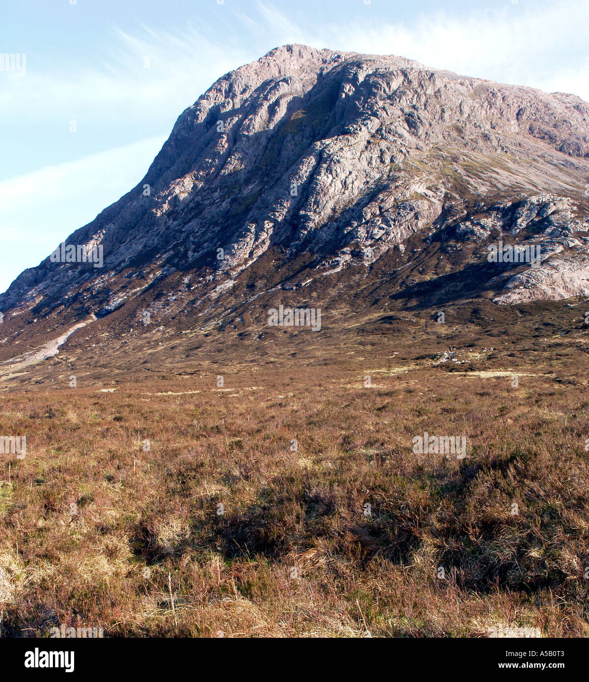 The Stob Dearg peak of Buachaille Etive Mor from the north west Stock ...
