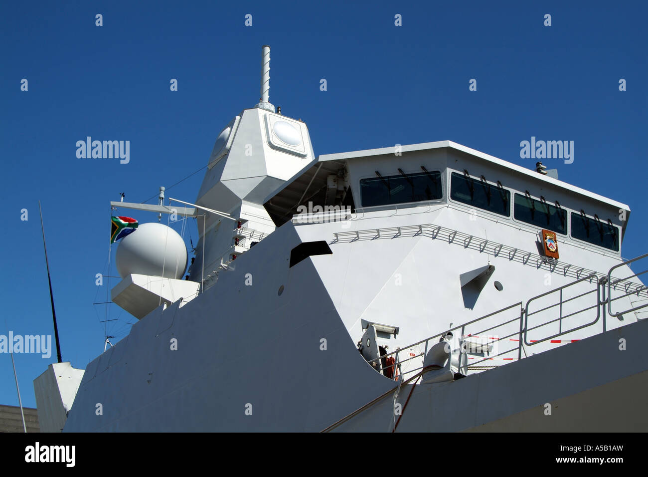 HNLMS Tromp Frigate Royal Netherlands Navy ship. Bridge structure Stock ...