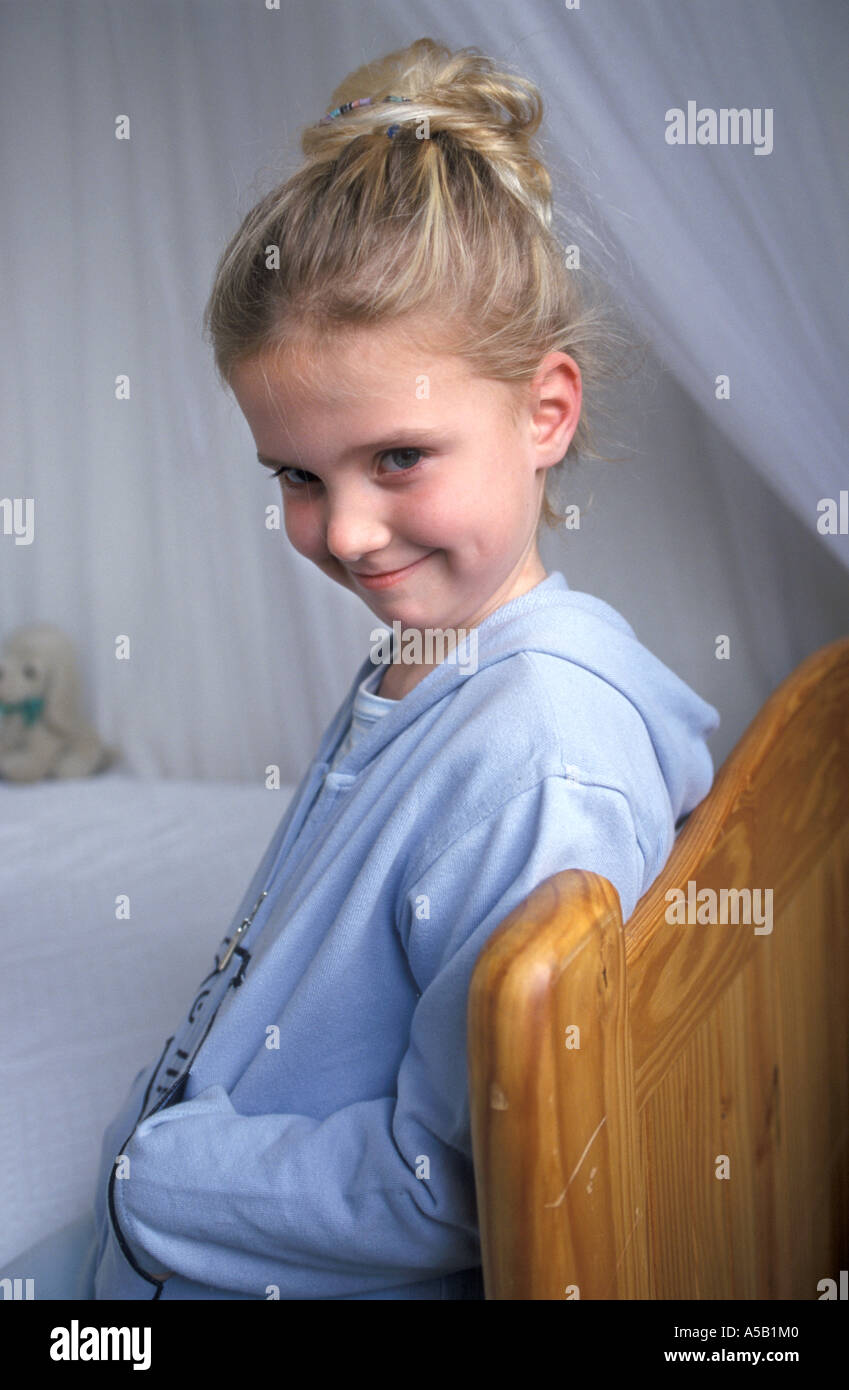 Portrait of a 7 year old girl Stock Photo - Alamy