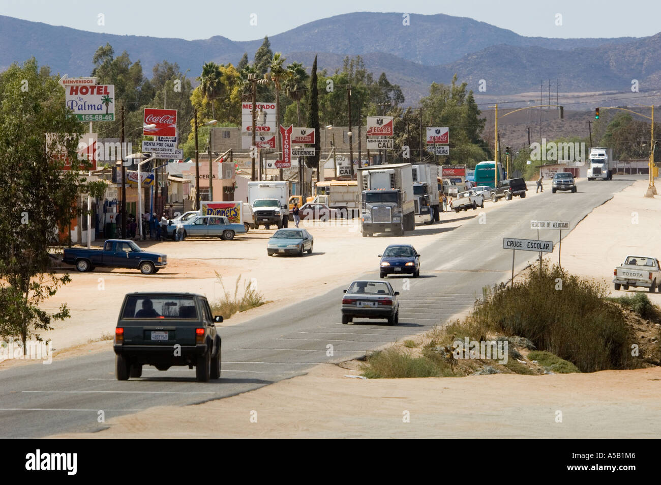 Small Mexican Town, Baja California Stock Photo - Alamy