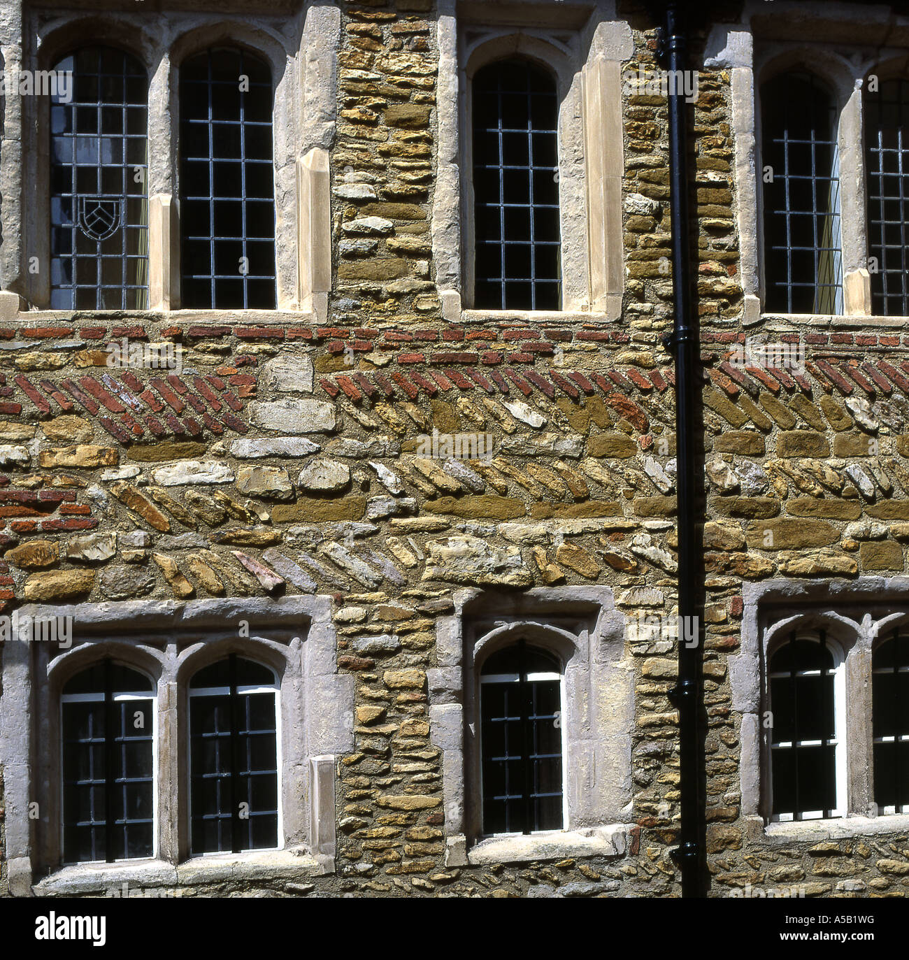 Mixture of building styles and patterns in Cambridge England Stock ...