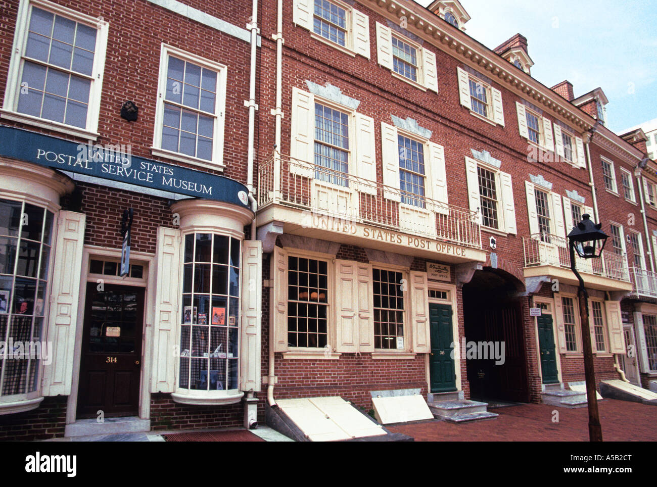 USA Philadelphia Pennsylvania PA Market Street Red Brick Row Houses ...